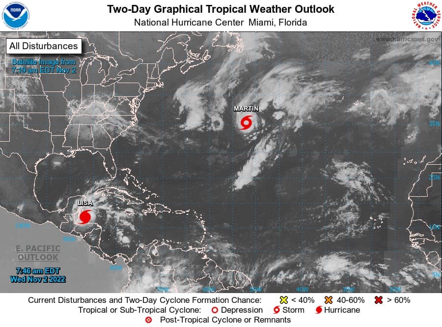 Activan alertas en la península de Yucatán ante el huracán 'Lisa'